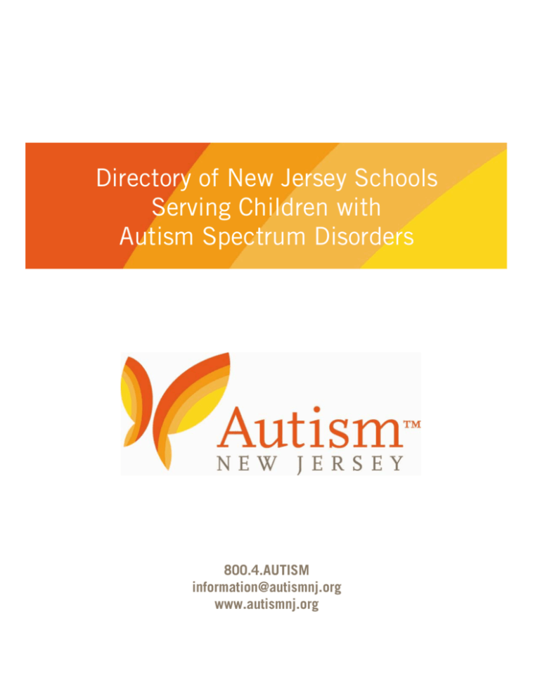 Directory of New Jersey Schools Serving Children with Autism