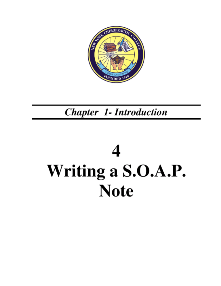 4 Writing A S O A P Note