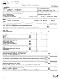 T776 Statement of Real Estate Rentals