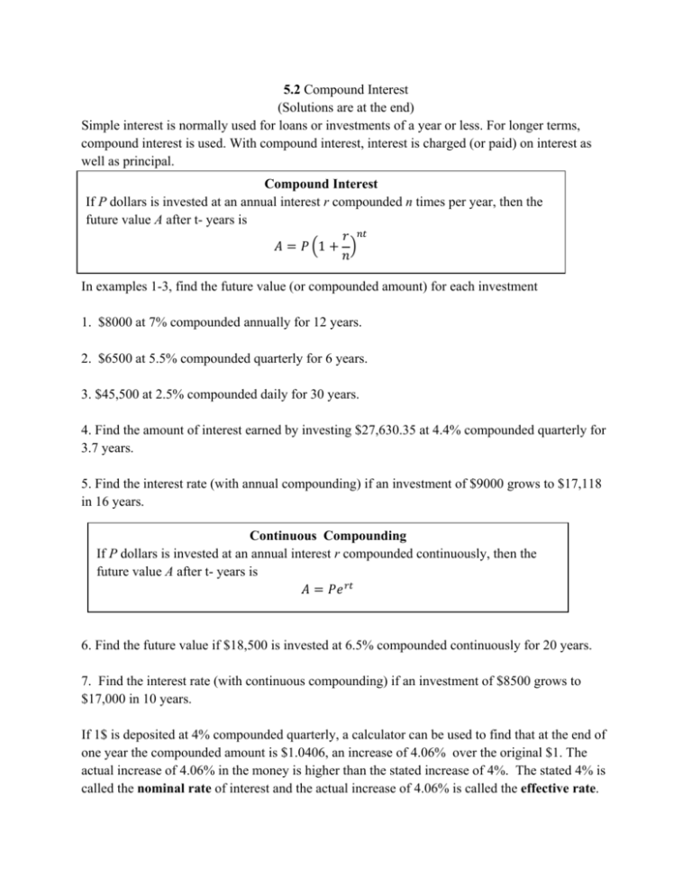 5 2 Compound Interest
