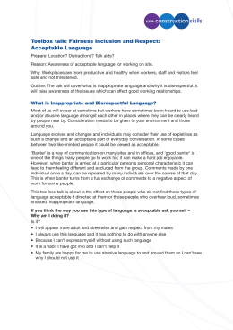 Intoxication Assessment Tool