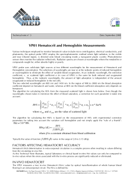 MANUAL SPUN HEMATOCRIT