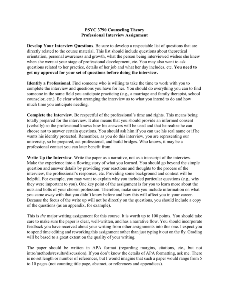 Apa Interview Paper 2 Recalling Proposal To Do It Critical News