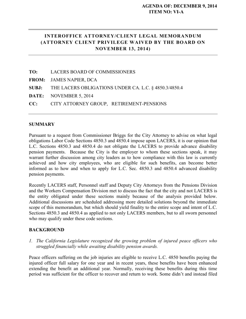 Interoffice Memorandum