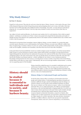 1 - History Helps Us Understand People and Societies