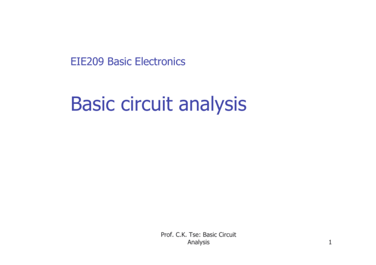 Basic Circuit Analysis