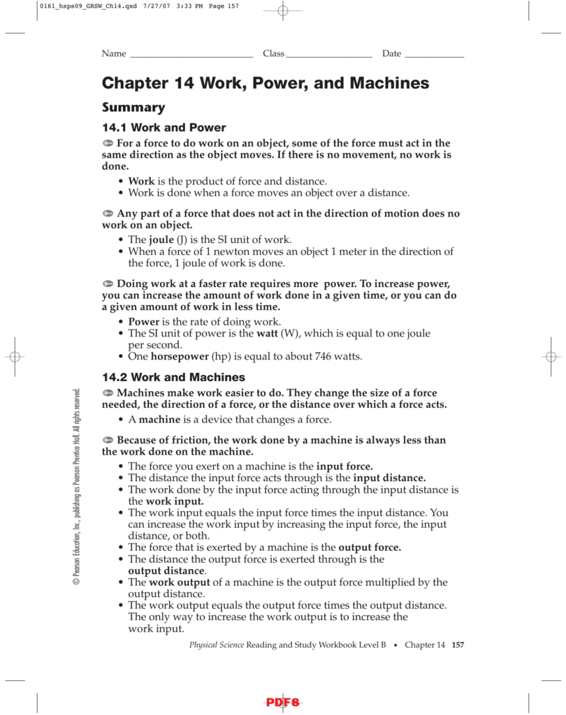 Work And Power Problems Worksheet Answers Herbalize
