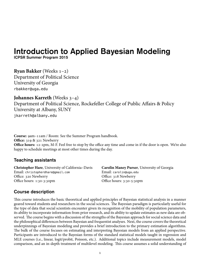 Course syllabus - Johannes Karreth