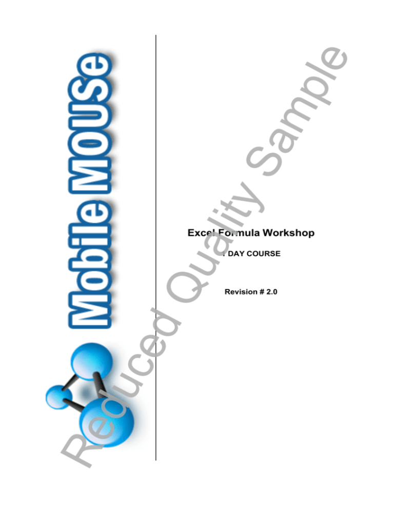 Excel Formula Workshop