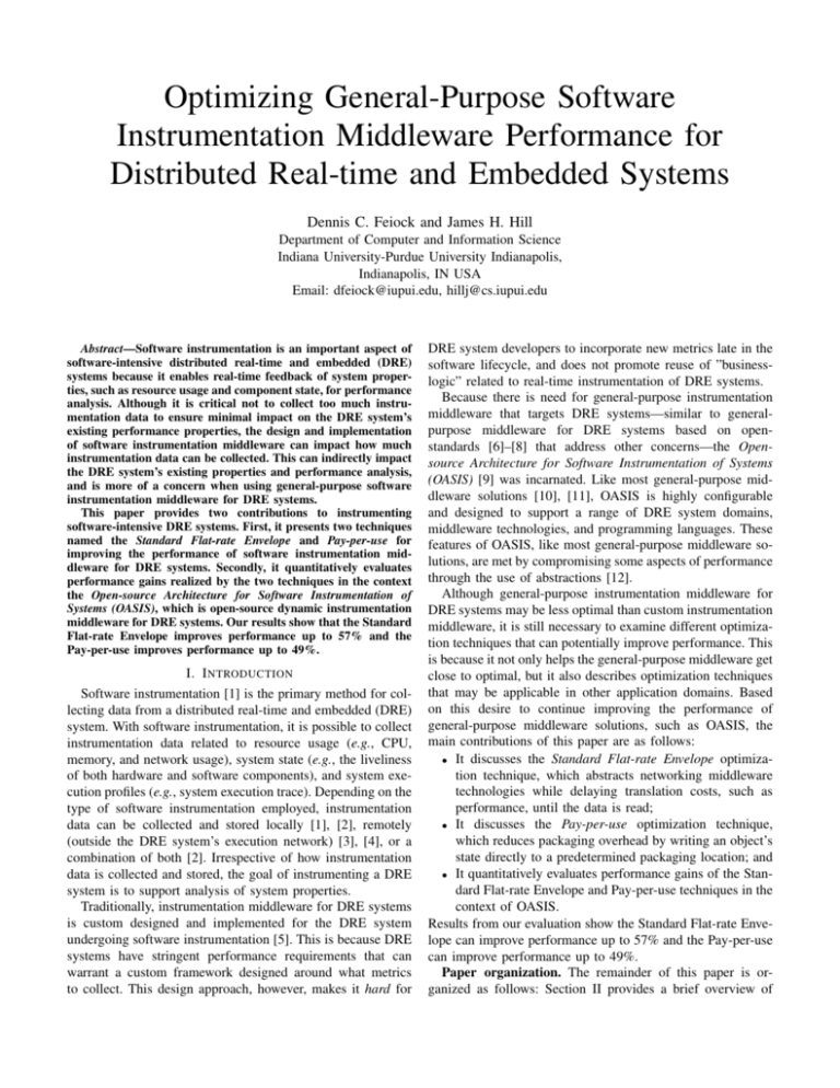 Optimizing General Purpose Software