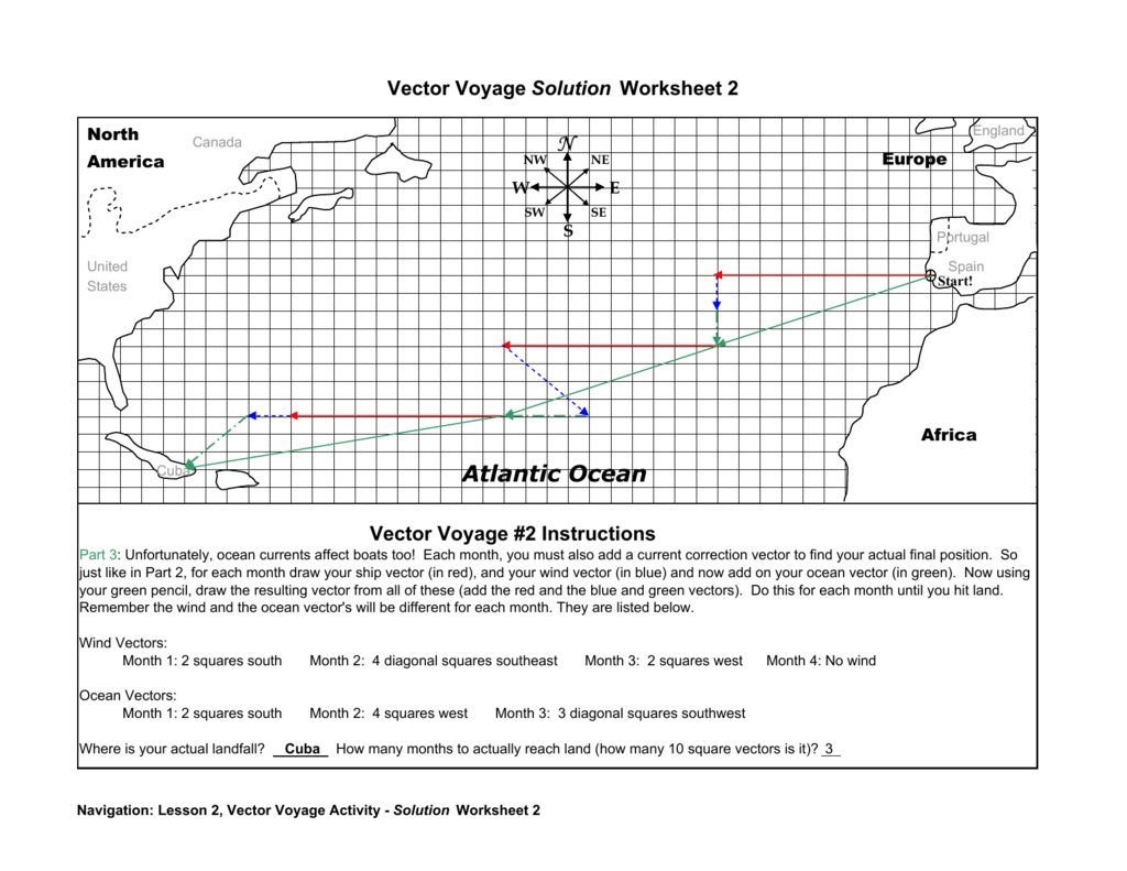 Vector Voyage Solution Worksheet 2