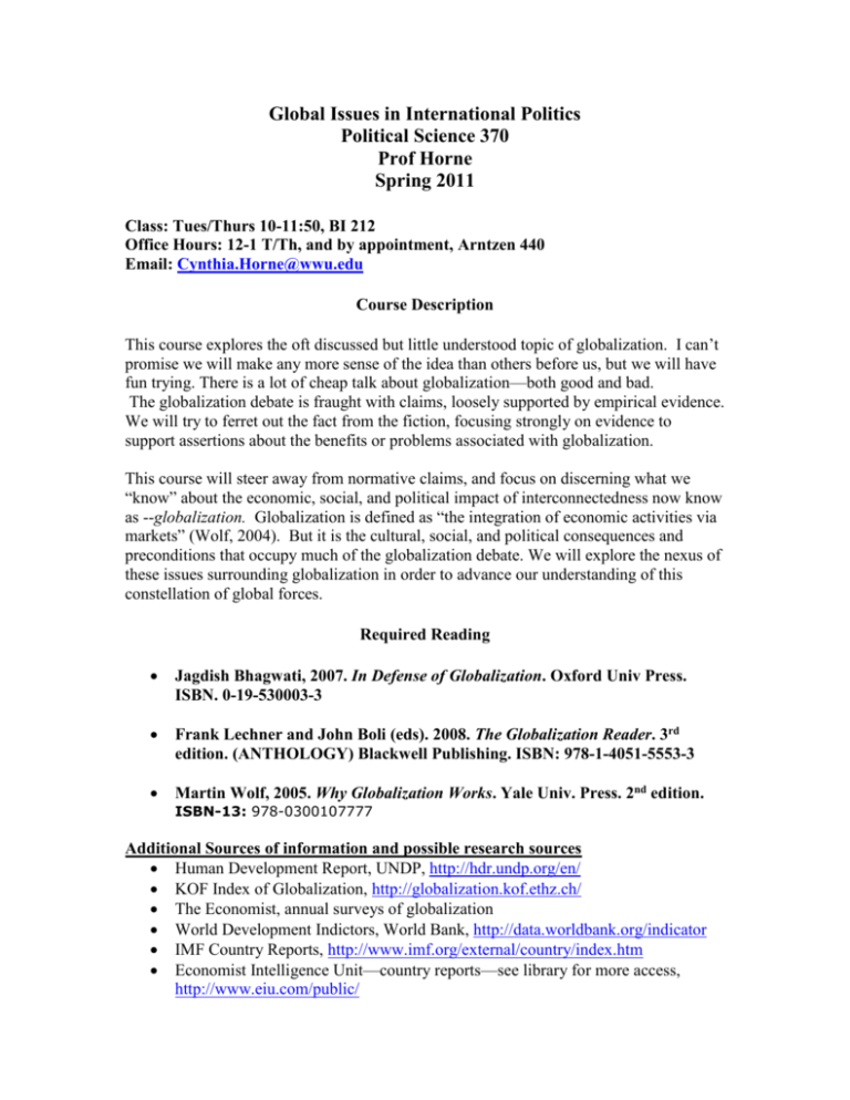 Global Issues in International Politics