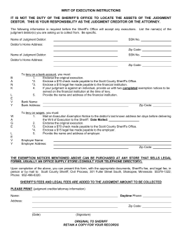 How to Complete the Request for a Writ of Execution