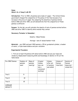 Half-Life of a Penny Lab Activity