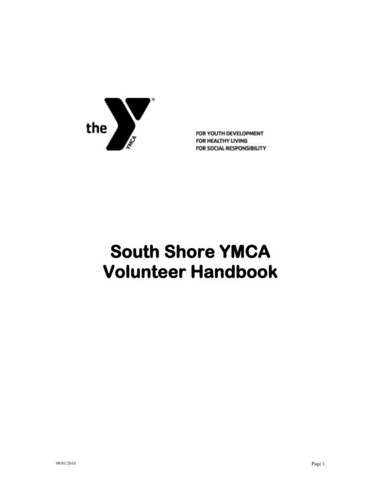 South Shore Y Volunteer Handbook