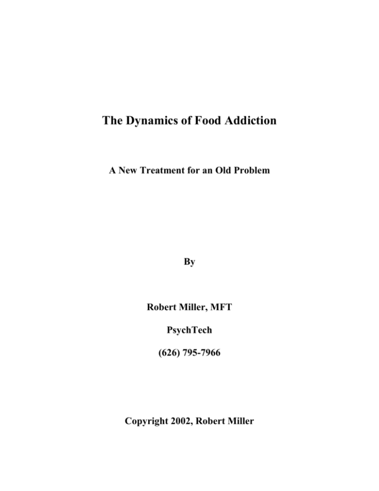 To Article On Food Addiction 