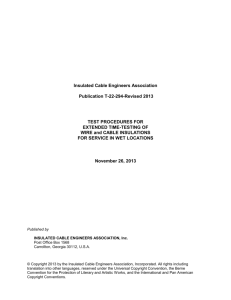 Insulated Cable Engineers Association (ICEA) Standards and