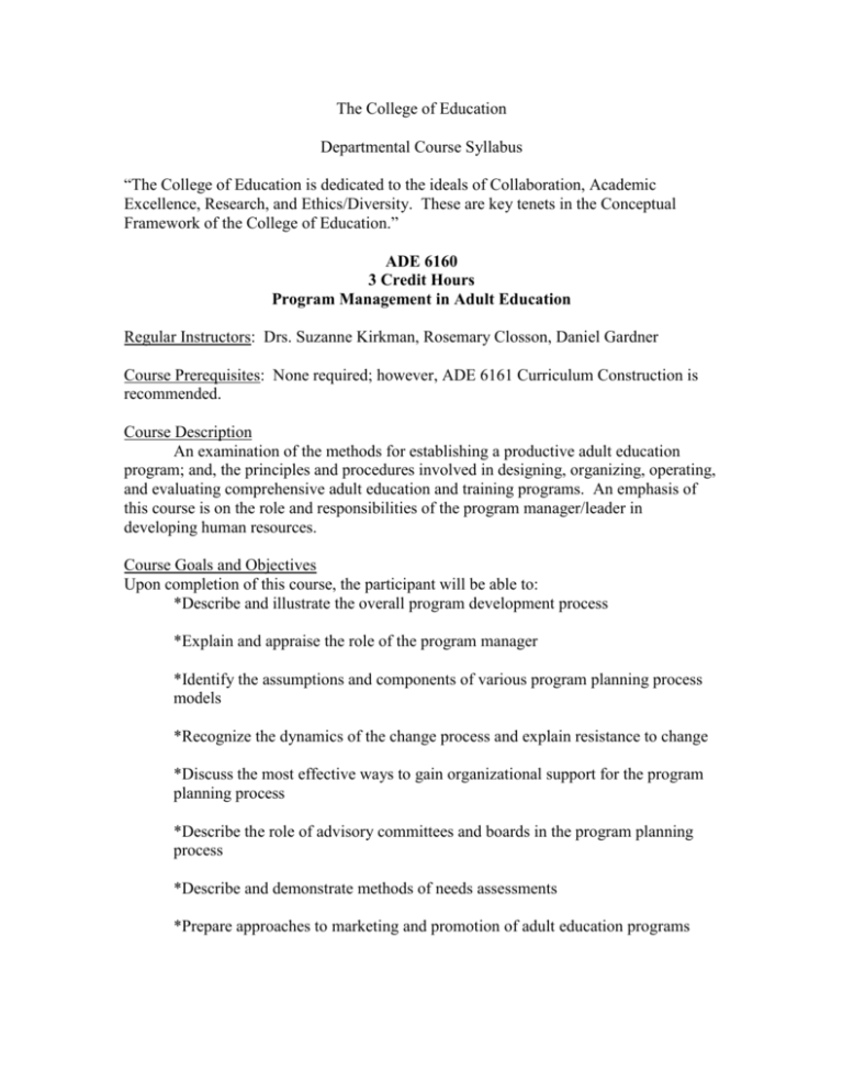 Syllabus College Of Education Syllabus College Of Education