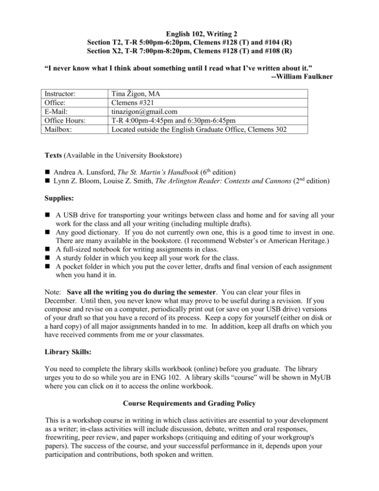 ENGLISH Course No