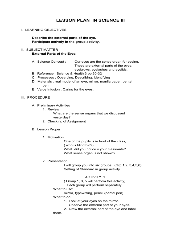 Detailed Lesson Plan In Science For Grade Iii Vrogue