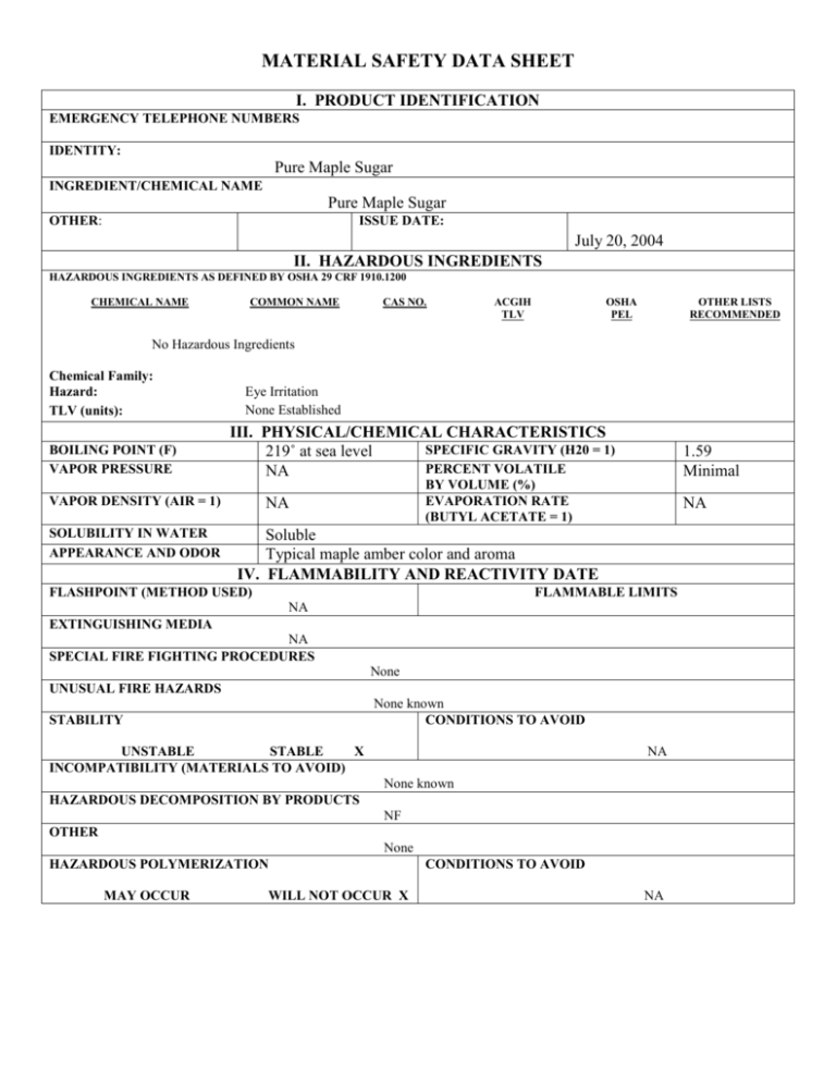 MSDS MSDS
