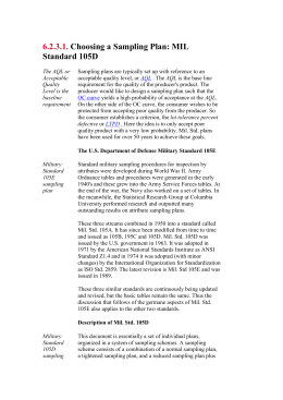 C=0 Sampling Plan - L