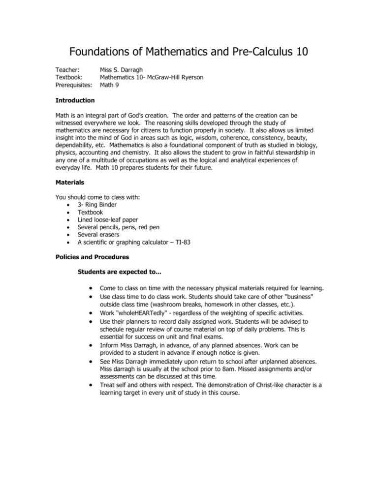 Principles Of Mathematics 10