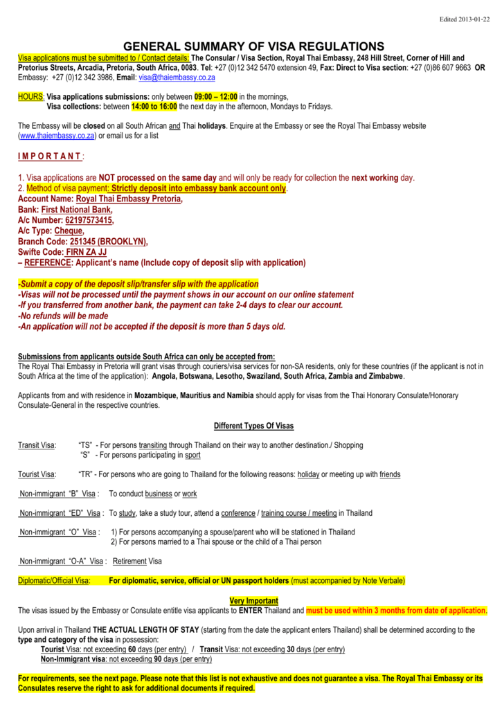 EMAIL Visa Requirements EMAIL Visa Requirements
