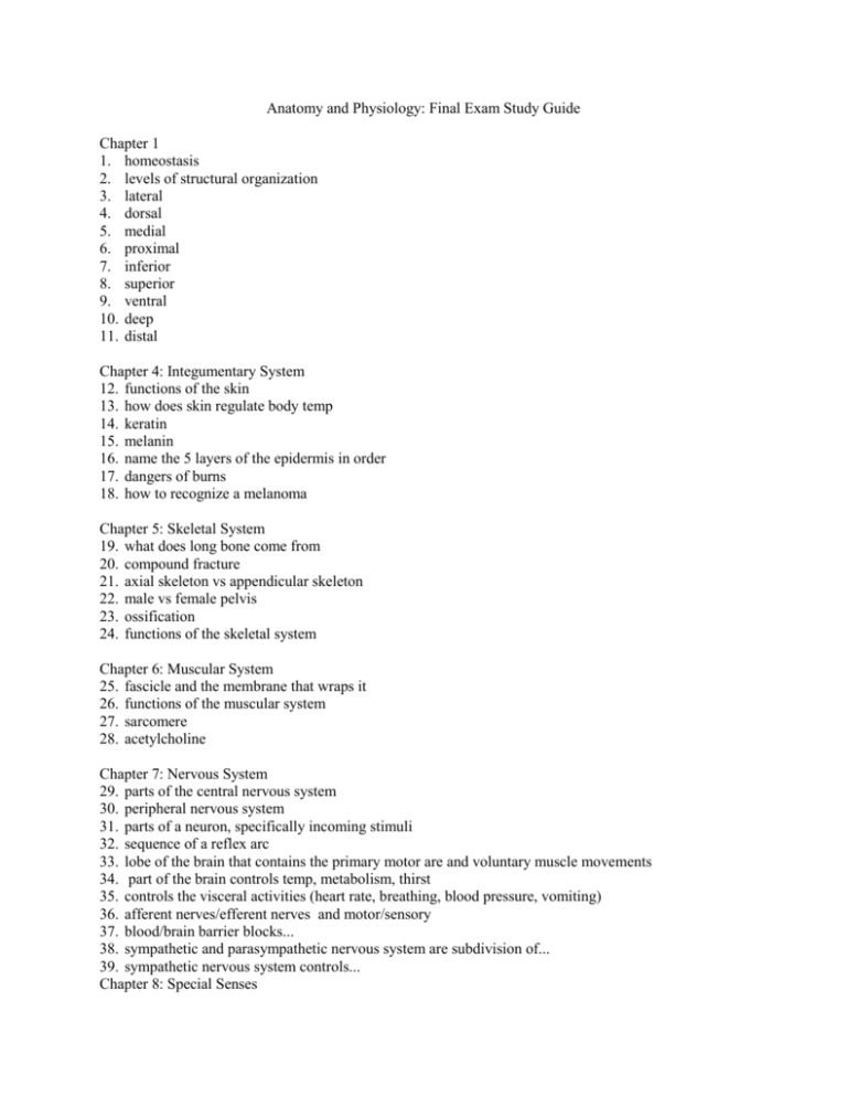 Final Exam Study Guide