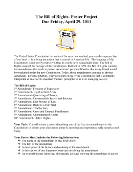 Bill of Rights Poster Project