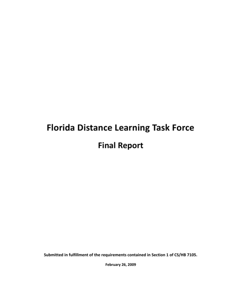Florida Distance Learning Task Force