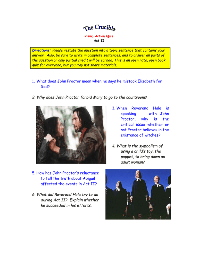 Crucible Act II Quiz