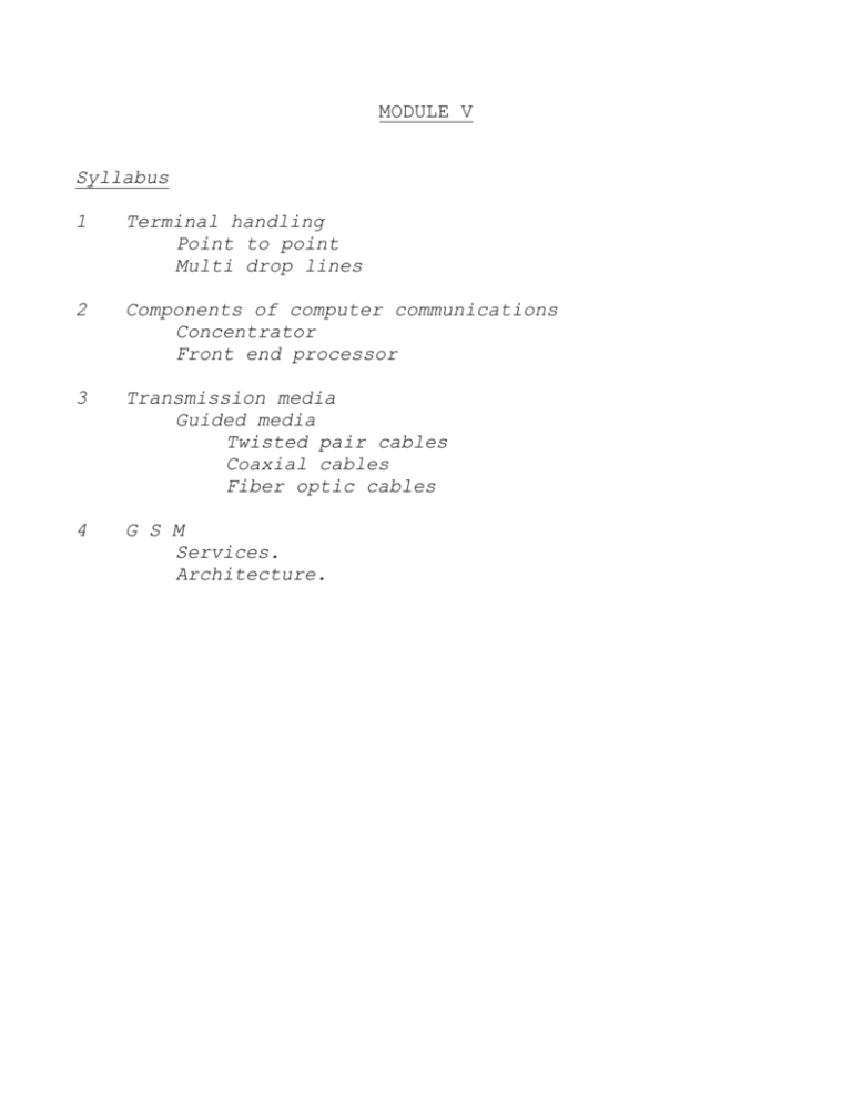 MODULE V
