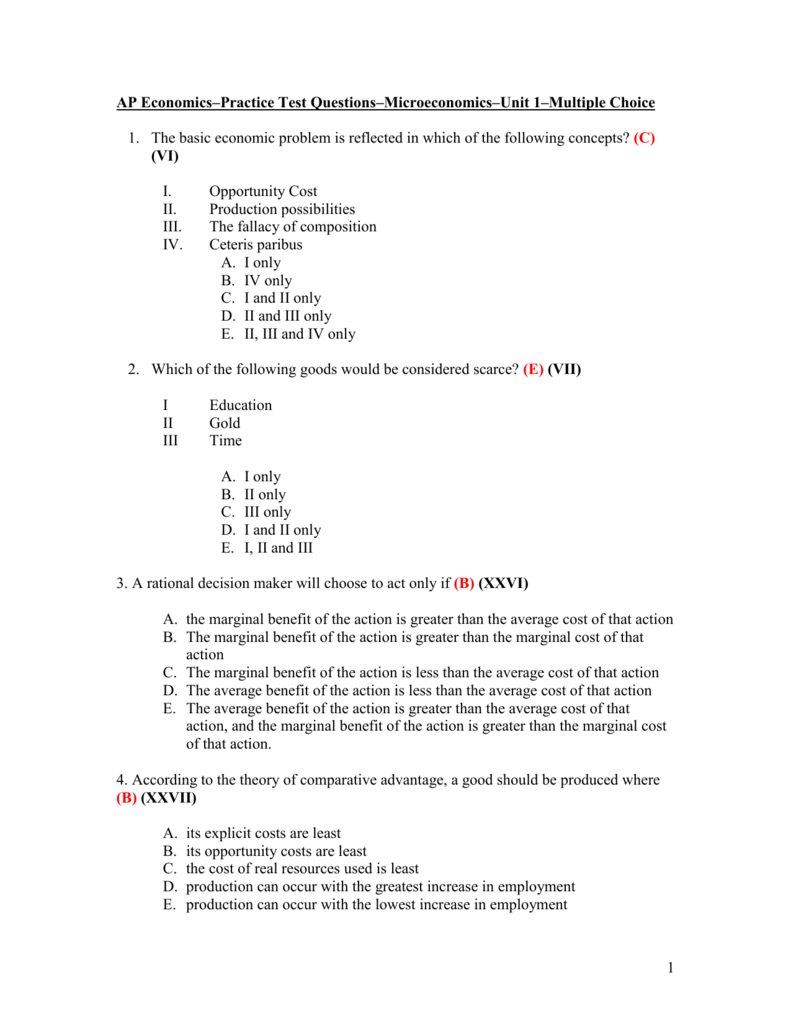 Multiple choice questions for economics with answers - mostpag Multiple choice questions for economics with answers - mostpag