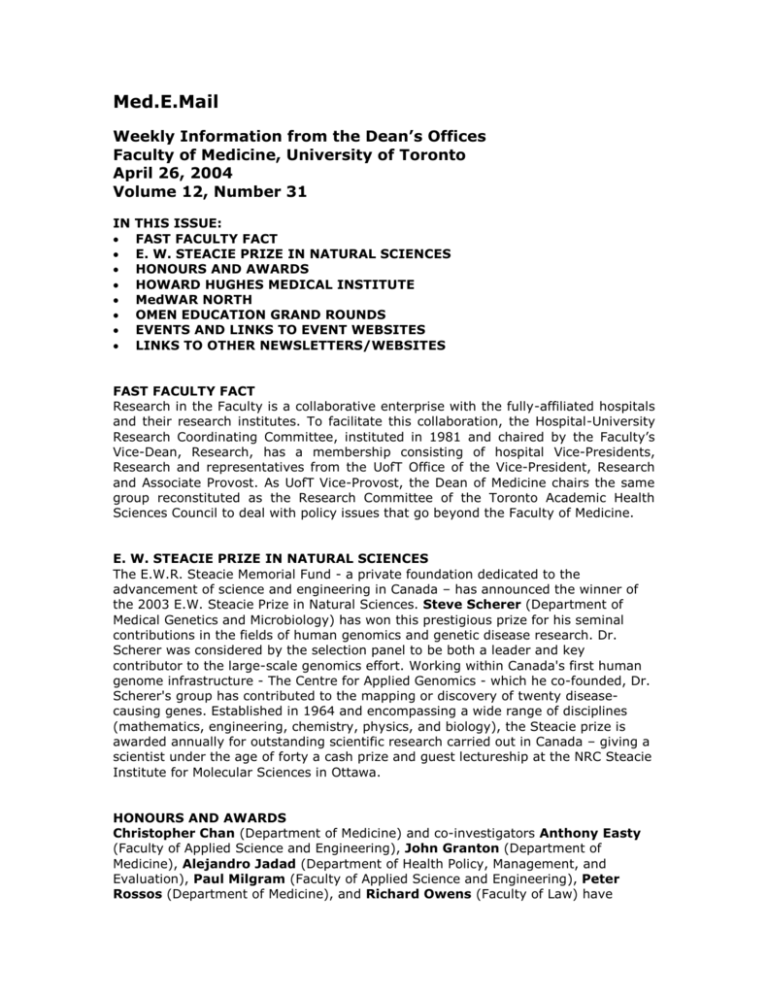 Med - University of Toronto Libraries