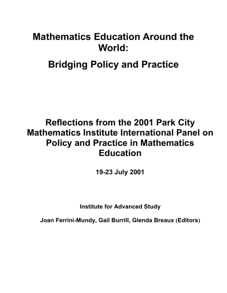 Mathematics Education Around the World