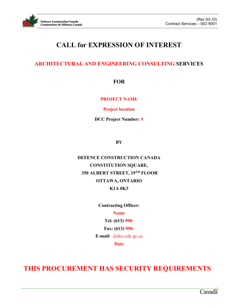 EOI – AE Services Template