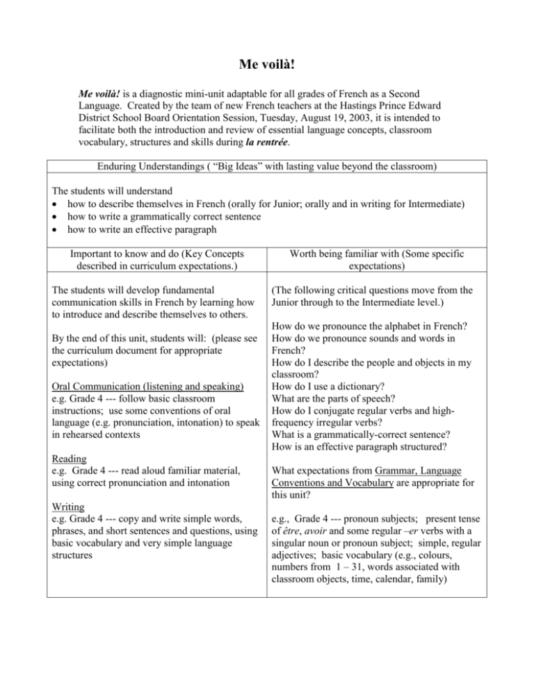 Me Voila - Hastings and Prince Edward District School Board