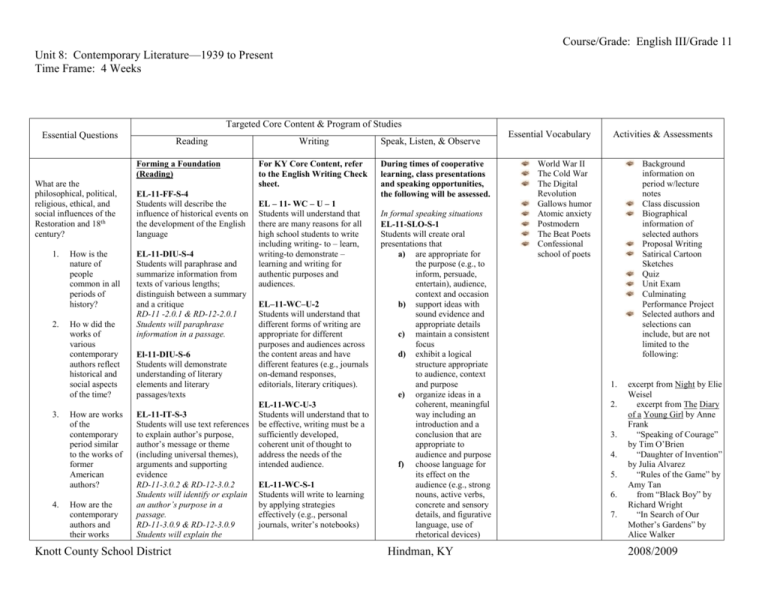 EL-11-DCS-S-4 - Knott County Schools