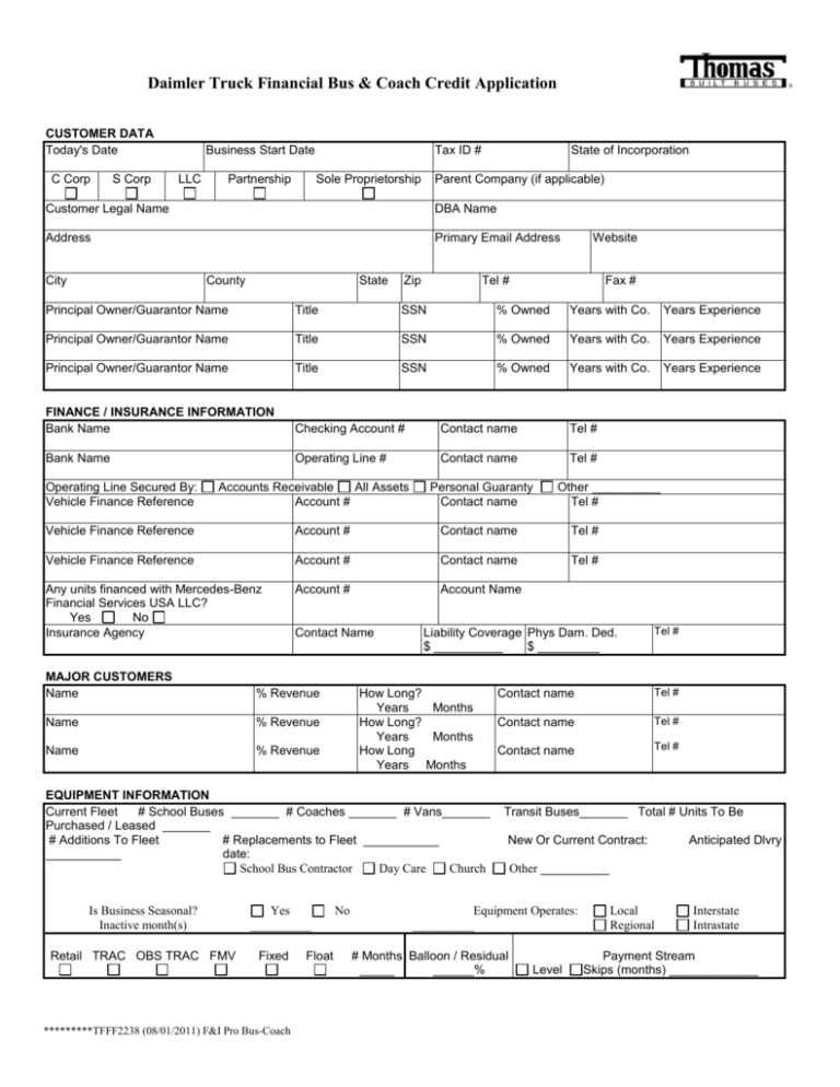CUSTOMER DATA Nelson s Bus Service