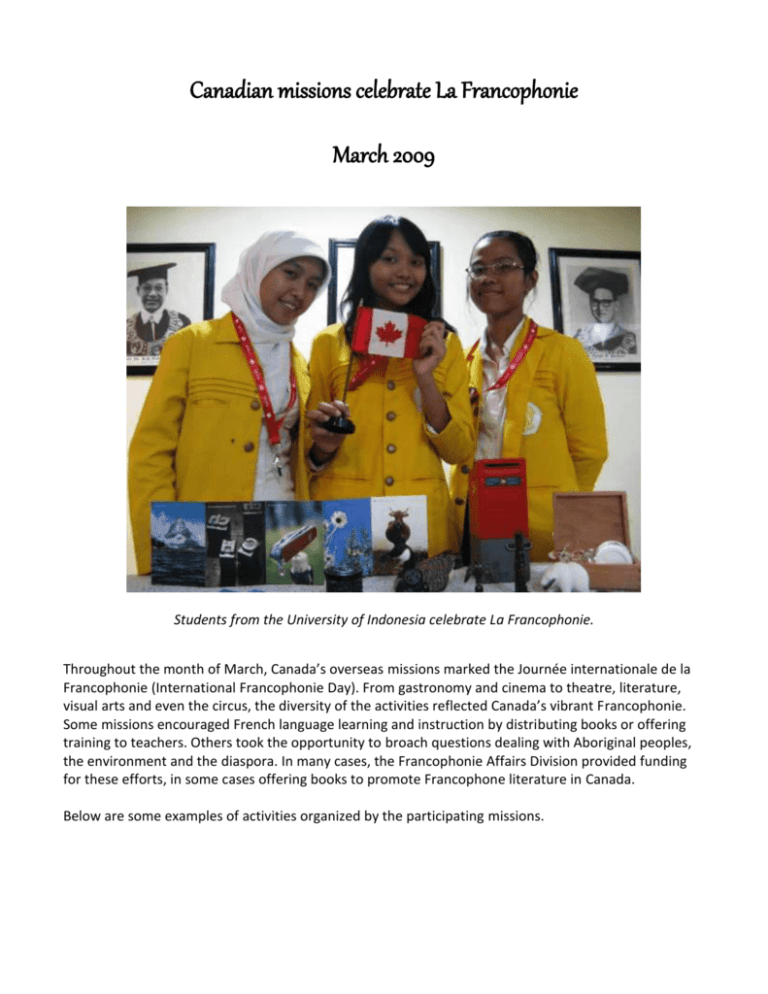 Participation du Canada