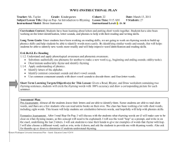 2nd Grade ELD Lesson Plan Rhyming