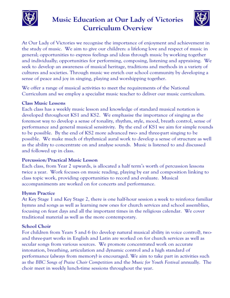 Overview Of Foundation Stage And Key Stage 1 Syllabus
