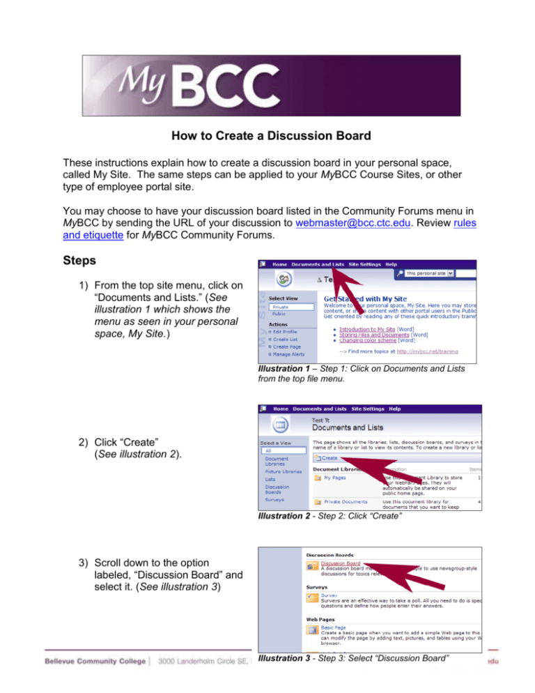 How To Create A Discussion Board