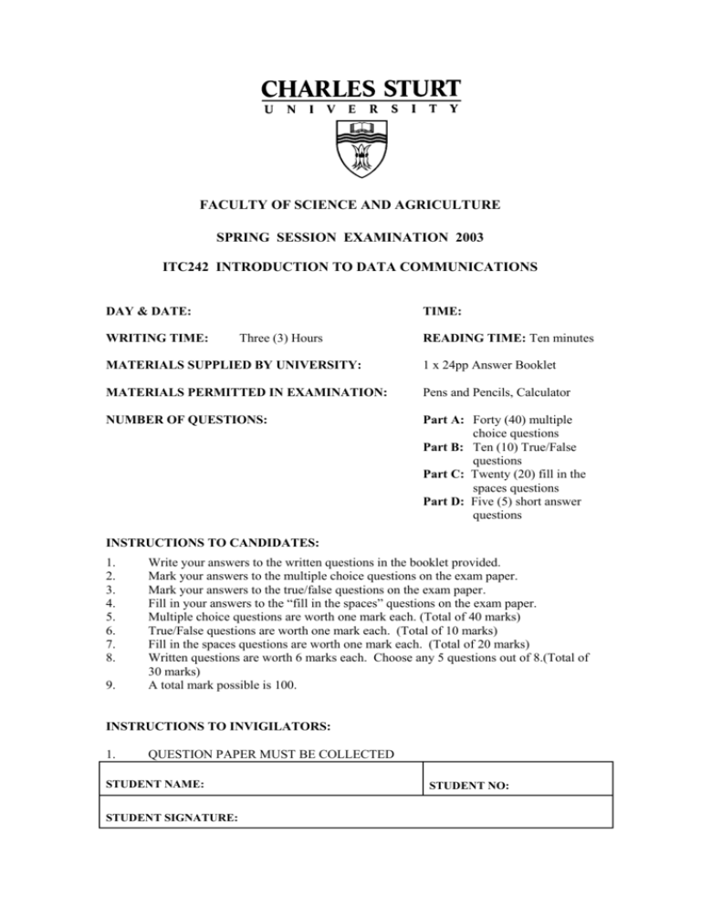 200370 Exam Paper 200370 Exam Paper