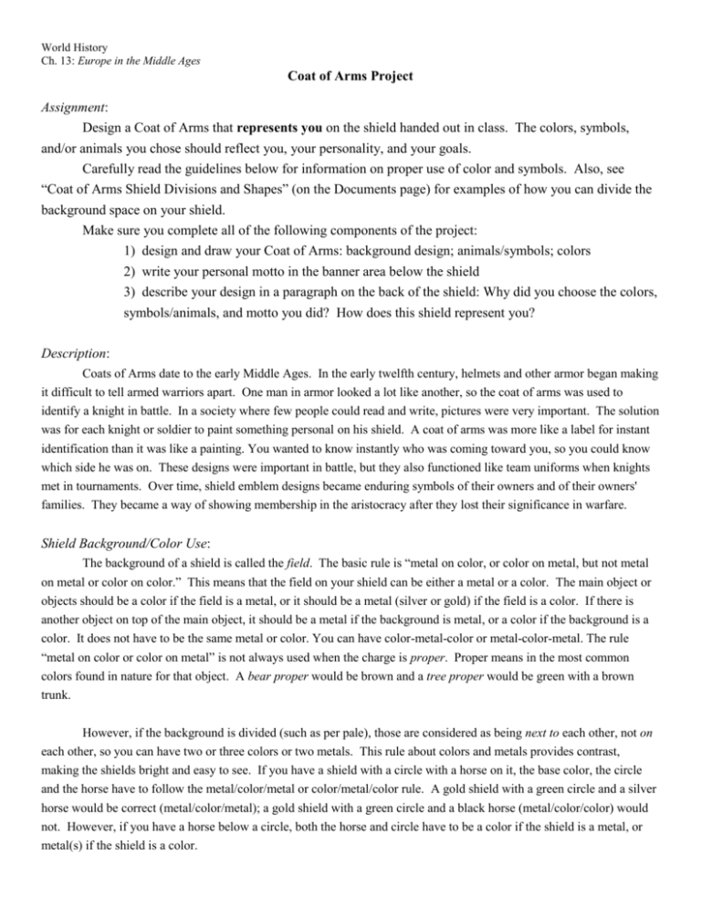 Design Your Own Coat Of Arms Lesson Plan