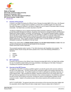 1. Structure of an RFP