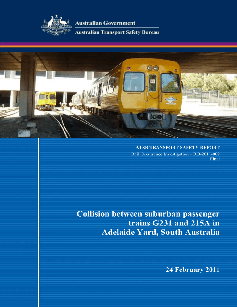 Investigation Report RO-2011-002 - Australian Transport Safety