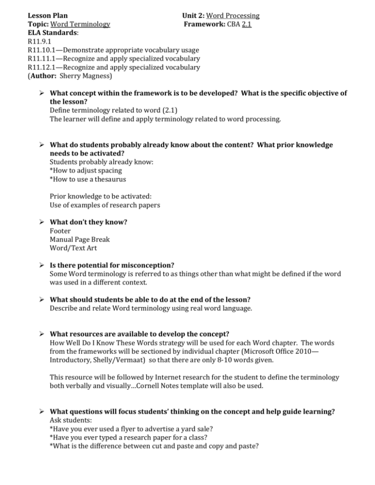 Lesson Design
