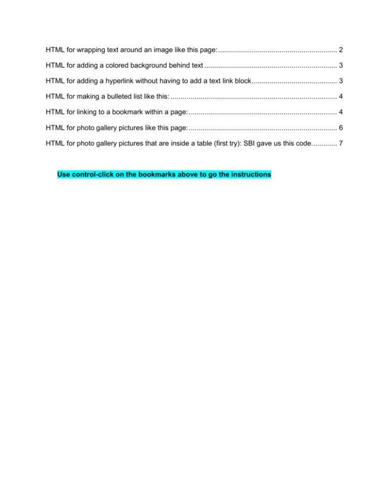 HTML For Wrapping Text Around An Image Like This Page
